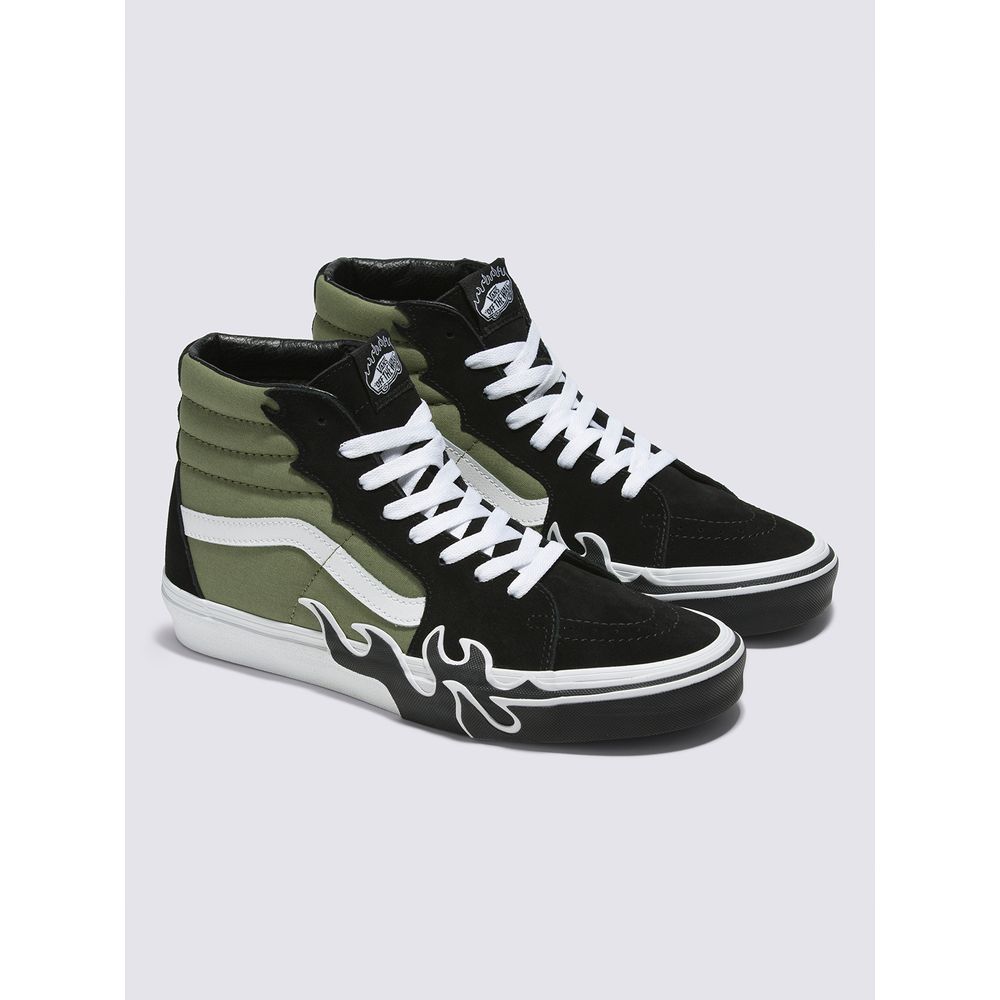 Zapatilla Urbana Unisex Sk8-Hi Flame Verde Oscuro Vans-Vans Chile - Vans